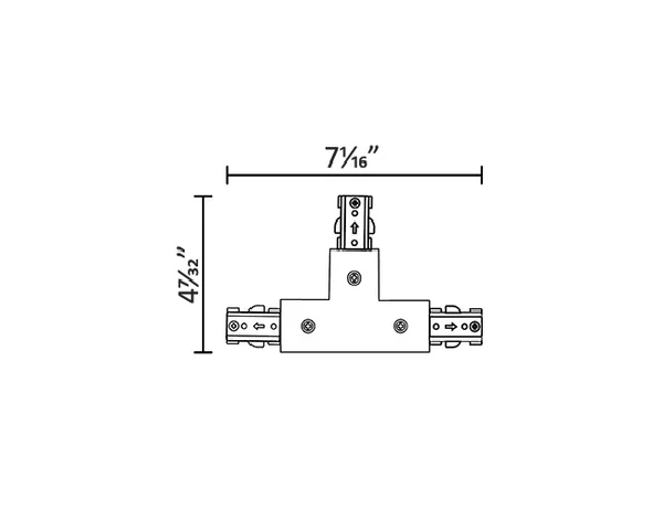 Single Circuit Track System - H Type - T Connector – Nova LED Electrical